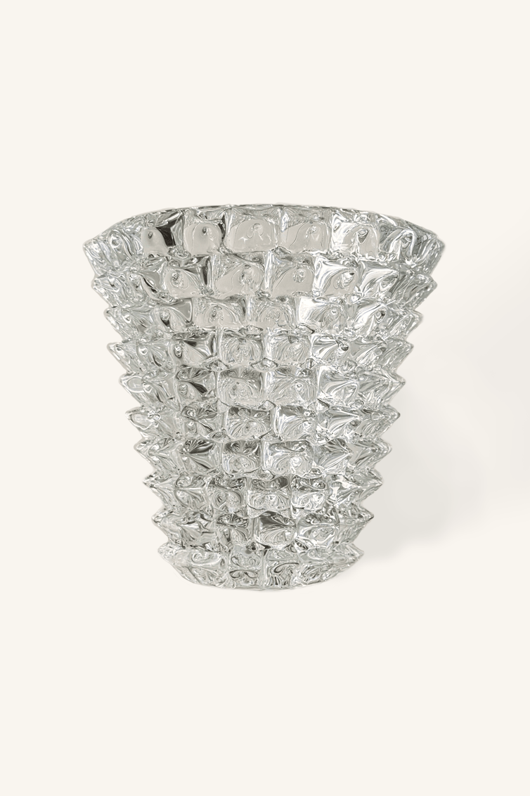 GLASS VASE MURANO STYLE | CLEAR NODE – LA FAE